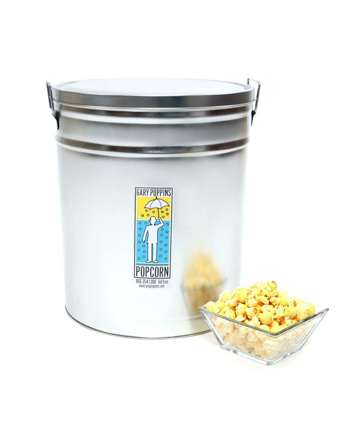 Aged White Cheddar - Gourmet Popcorn - 6.5 Gallon Tin from Gary Poppins